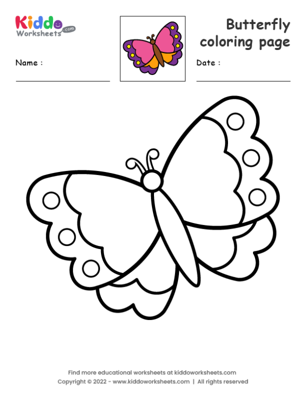 free butterfly coloring pages
