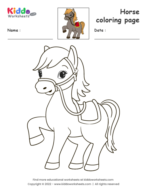 coloring pages of a horse